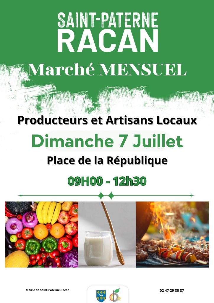 Marché DIMANCHE 07 JUILLET - Saint Paterne Racan
