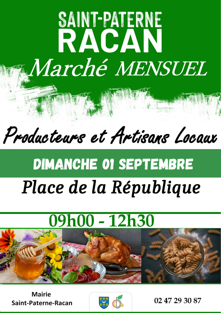 Marché DIMANCHE 01 Septembre - Saint Paterne Racan